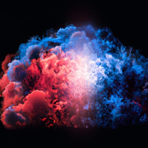 Red and Blue Explosion - AI Generated Artwork - NightCafe Creator