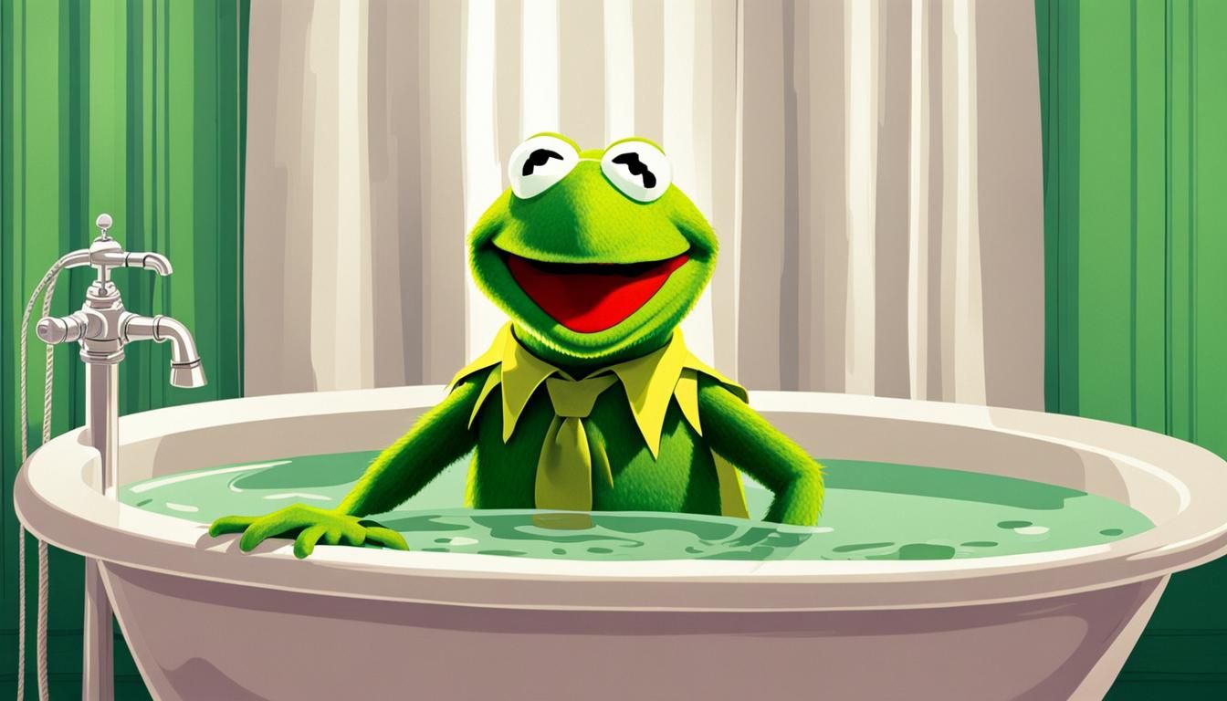 Kermit The Frog. The bathtub scene in The Shining. - AI Generated ...