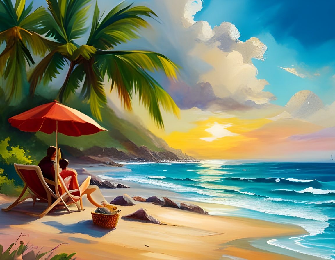 Calm by the sea - AI Generated Artwork - NightCafe Creator