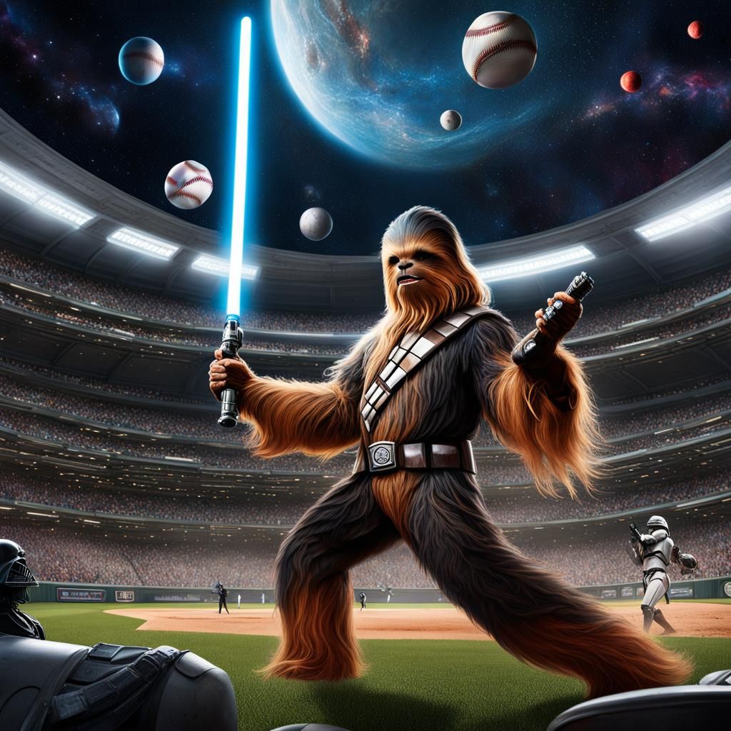 Intergalactic Baseball: Chewie hit a Home Run against Galactic Empire ...