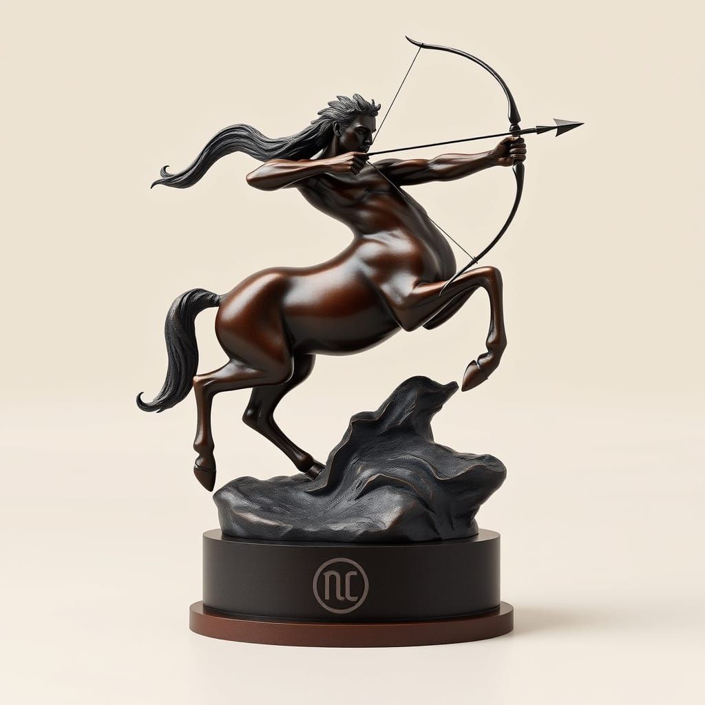 Timeless Bronze Archer Centaur in Motion - AI Art