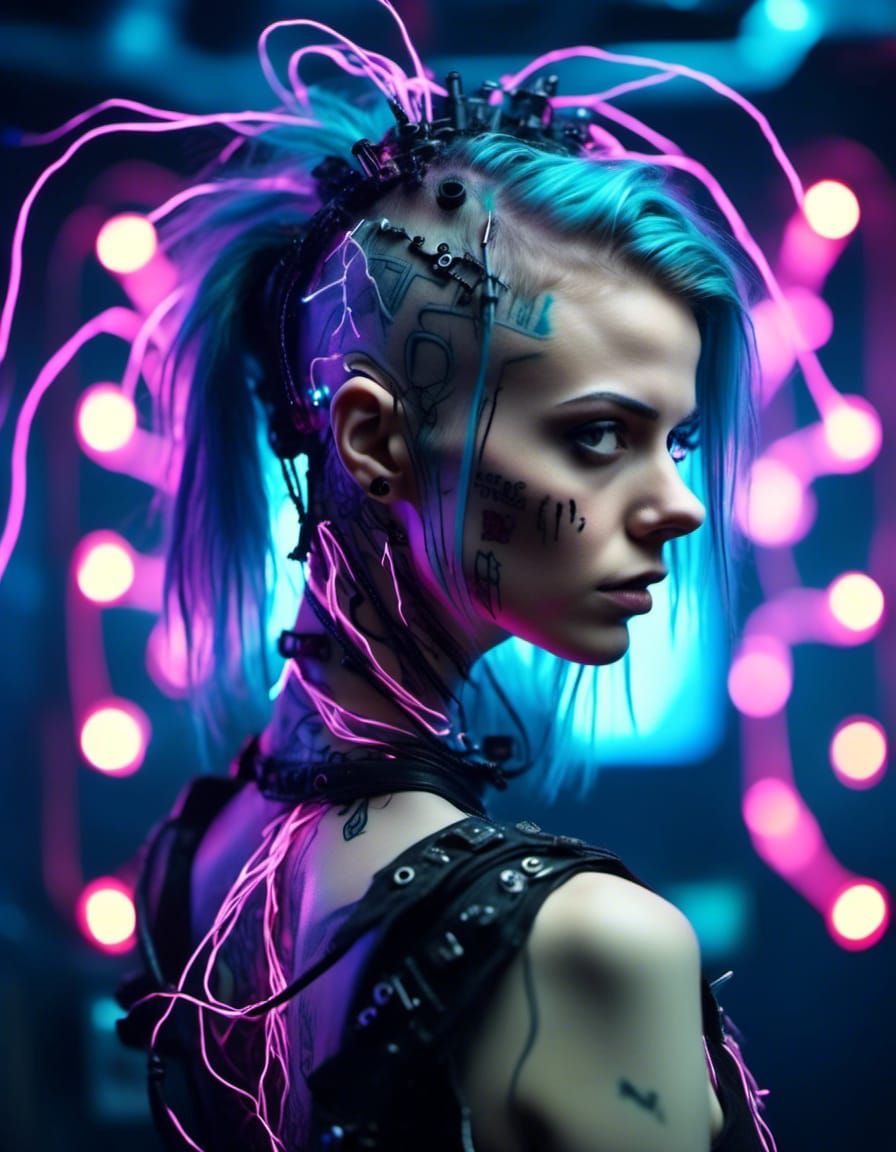 Punk girl - AI Generated Artwork - NightCafe Creator