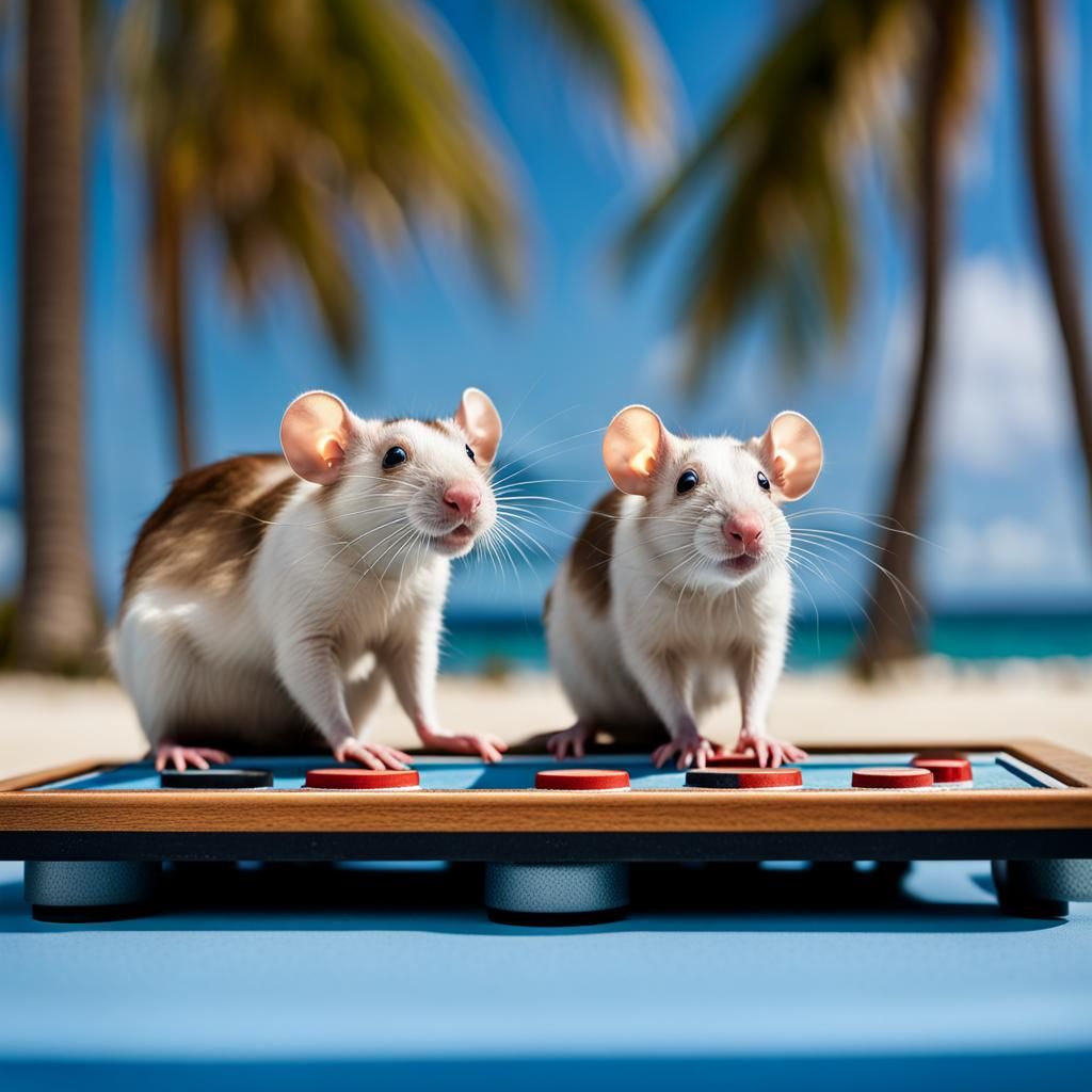 Cute rats playing board game - AI Generated Artwork - NightCafe Creator