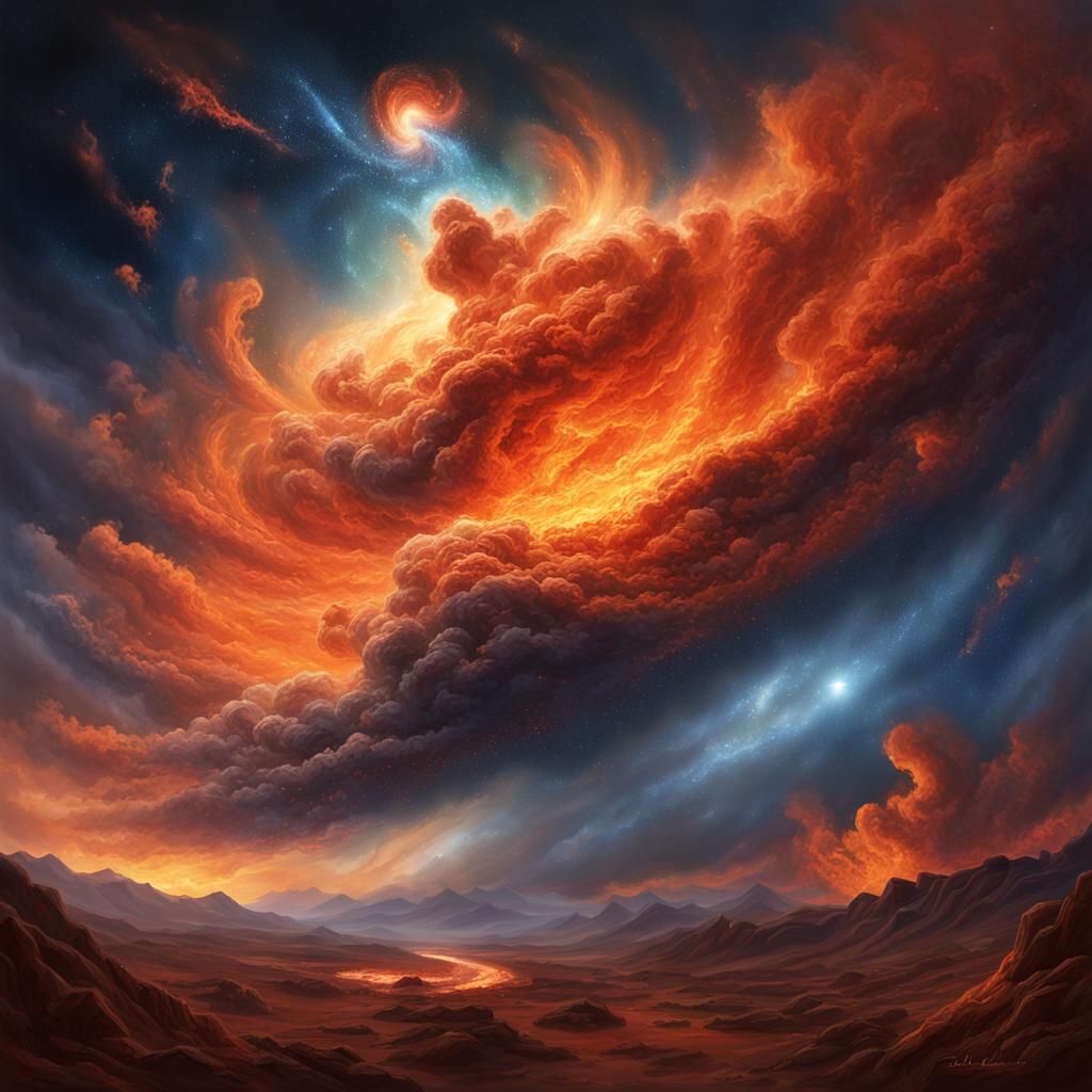 A Cosmic Storm!. - AI Generated Artwork - NightCafe Creator