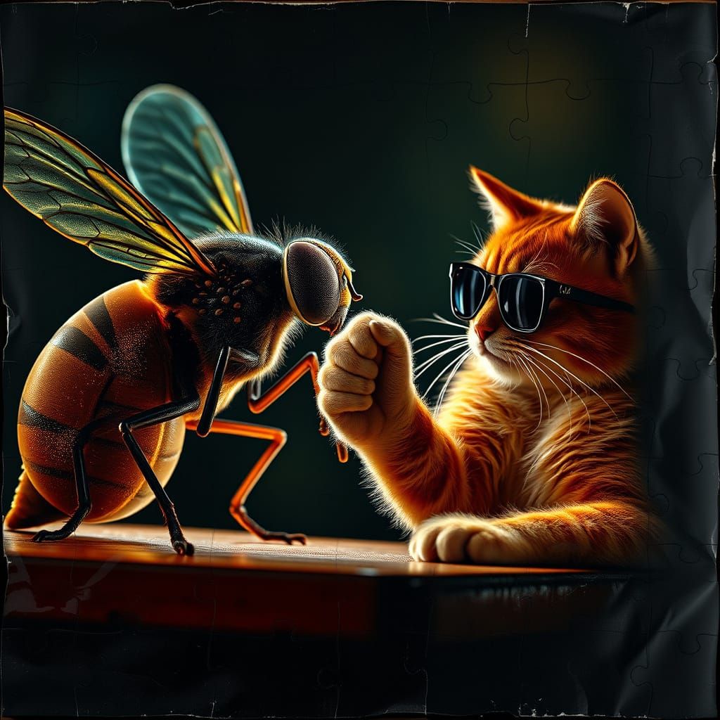 My man! - Epic Fly-Snail-Cat Hybrid in Cinematic Showdown