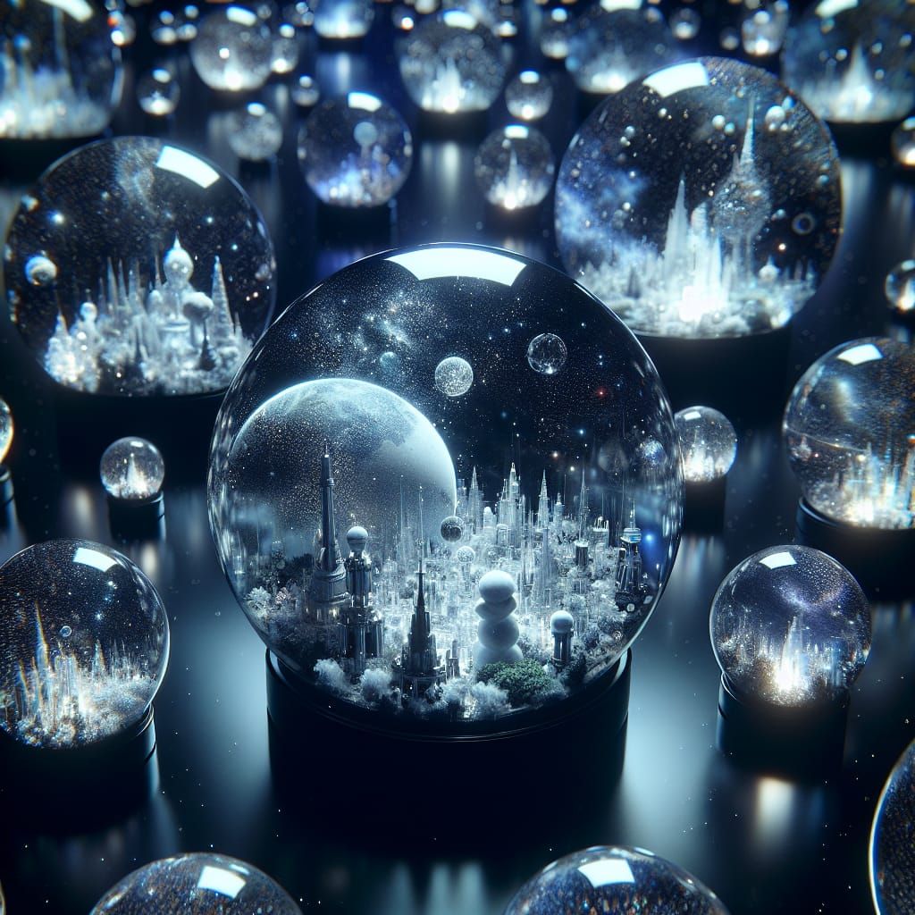 Snowglobe multiverse - AI Generated Artwork - NightCafe Creator