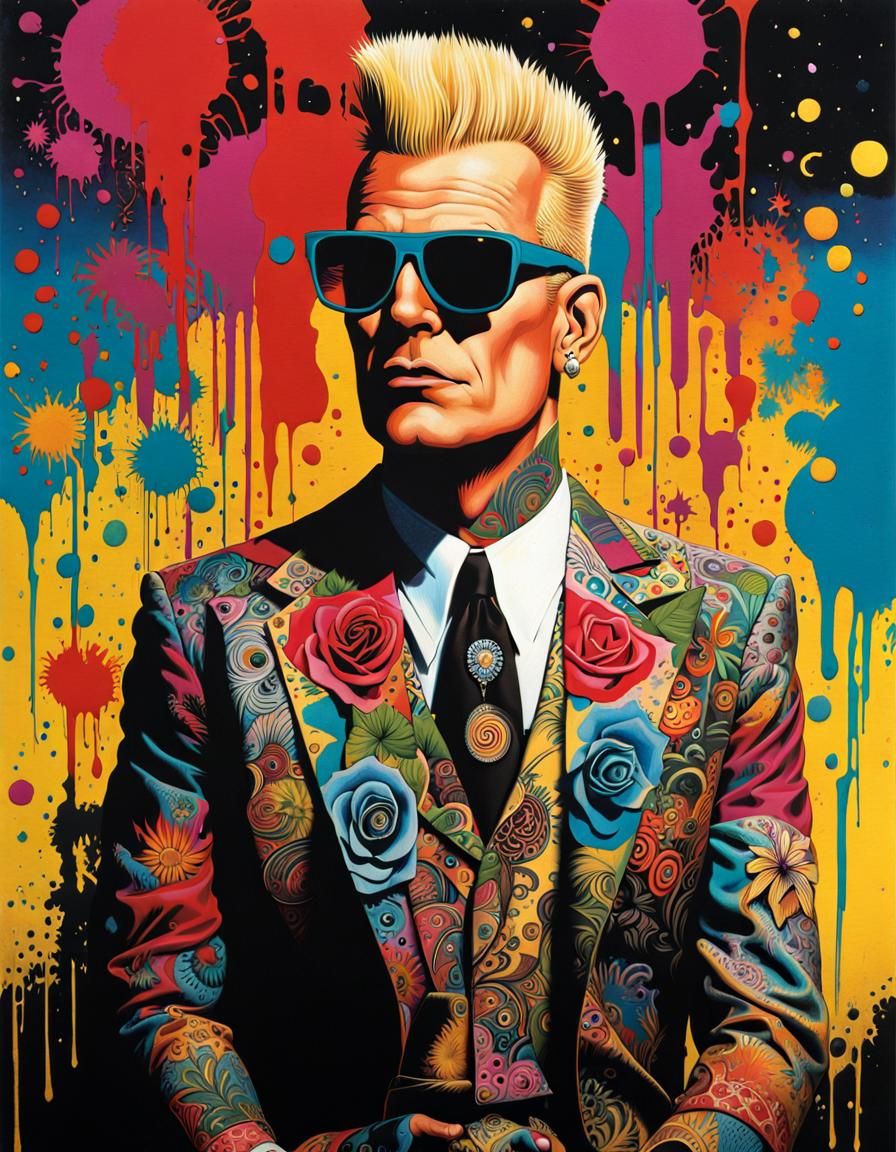 Max Headroom by Tony Diterlizzi - AI Generated Artwork - NightCafe Creator