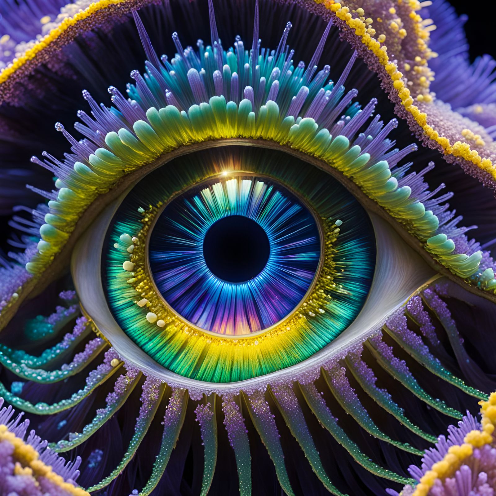 Iridescent Ocean Eye - AI Generated Artwork - NightCafe Creator