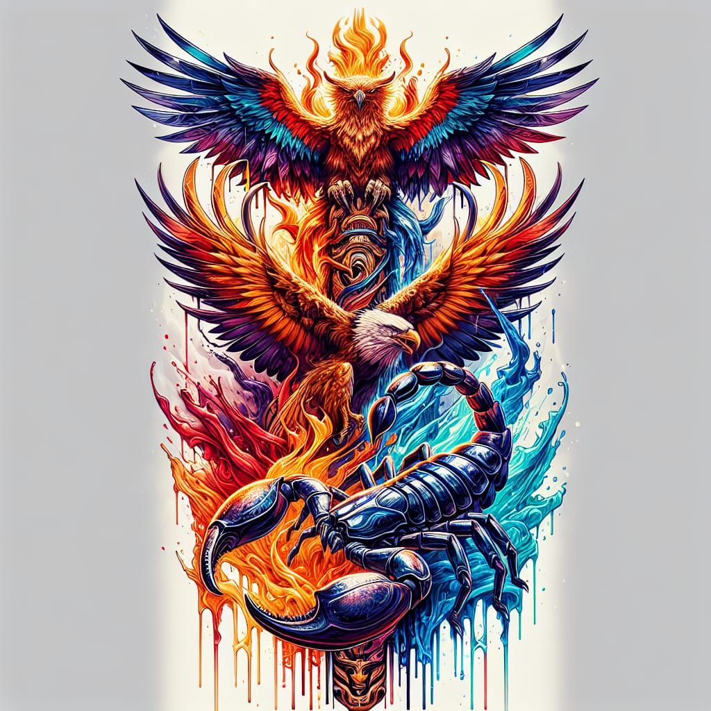 Tattoo: The Evolution of Scorpio - AI Generated Artwork - NightCafe Creator