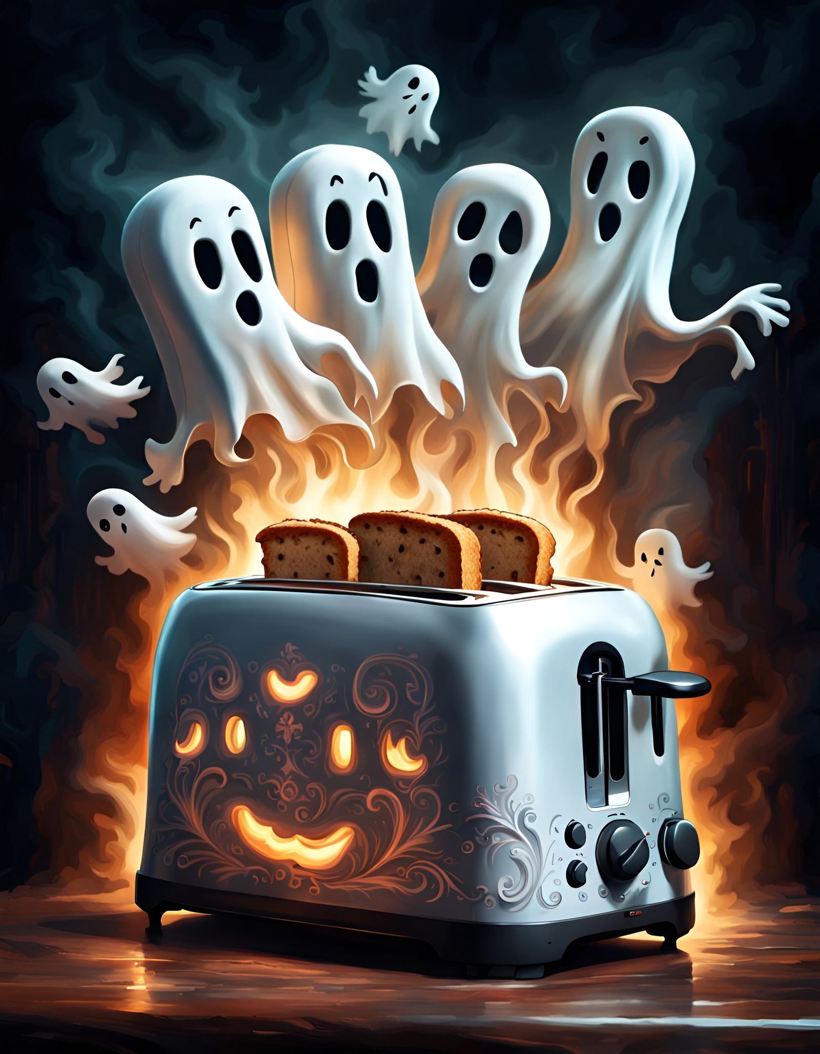 Ghost Toast - AI Generated Artwork - NightCafe Creator