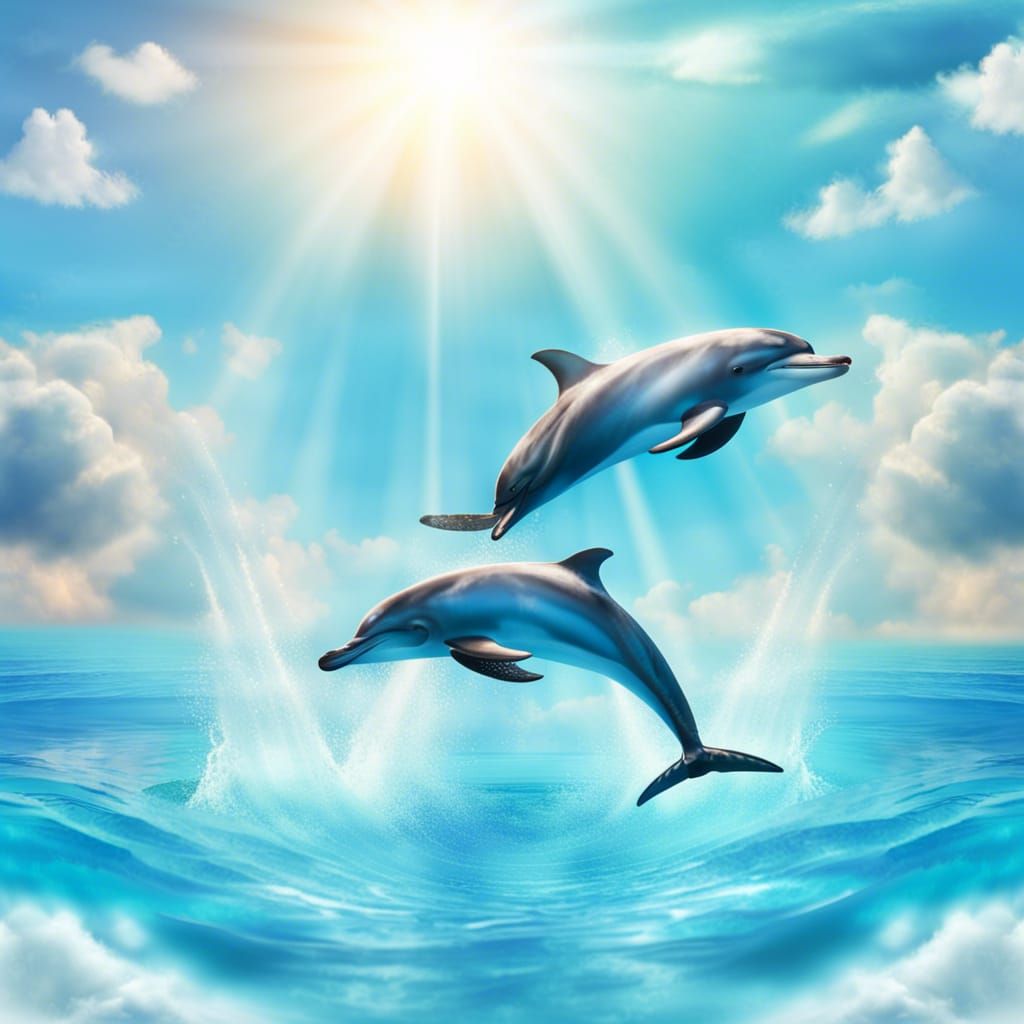 Dolphins - AI Generated Artwork - NightCafe Creator