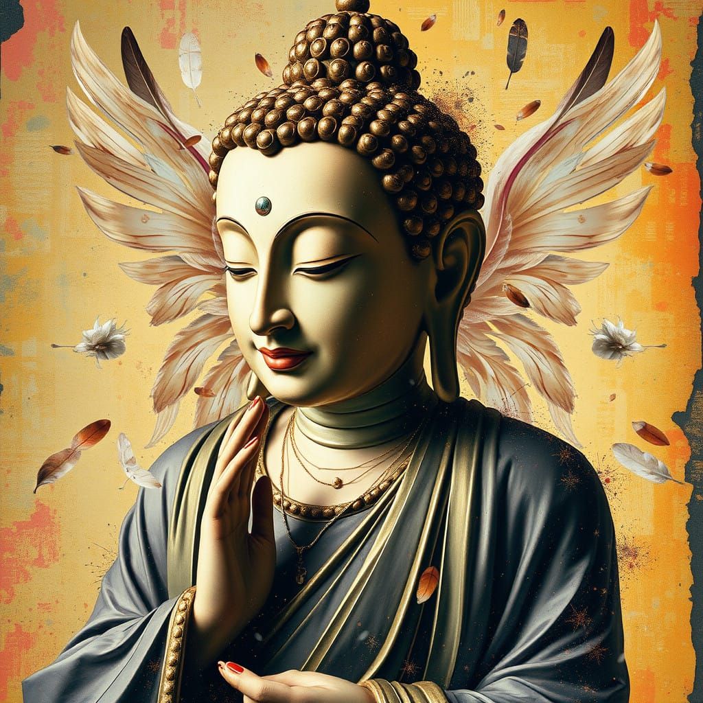 Surrealist Hybrid Photography of Calming Angels an... - AI Art