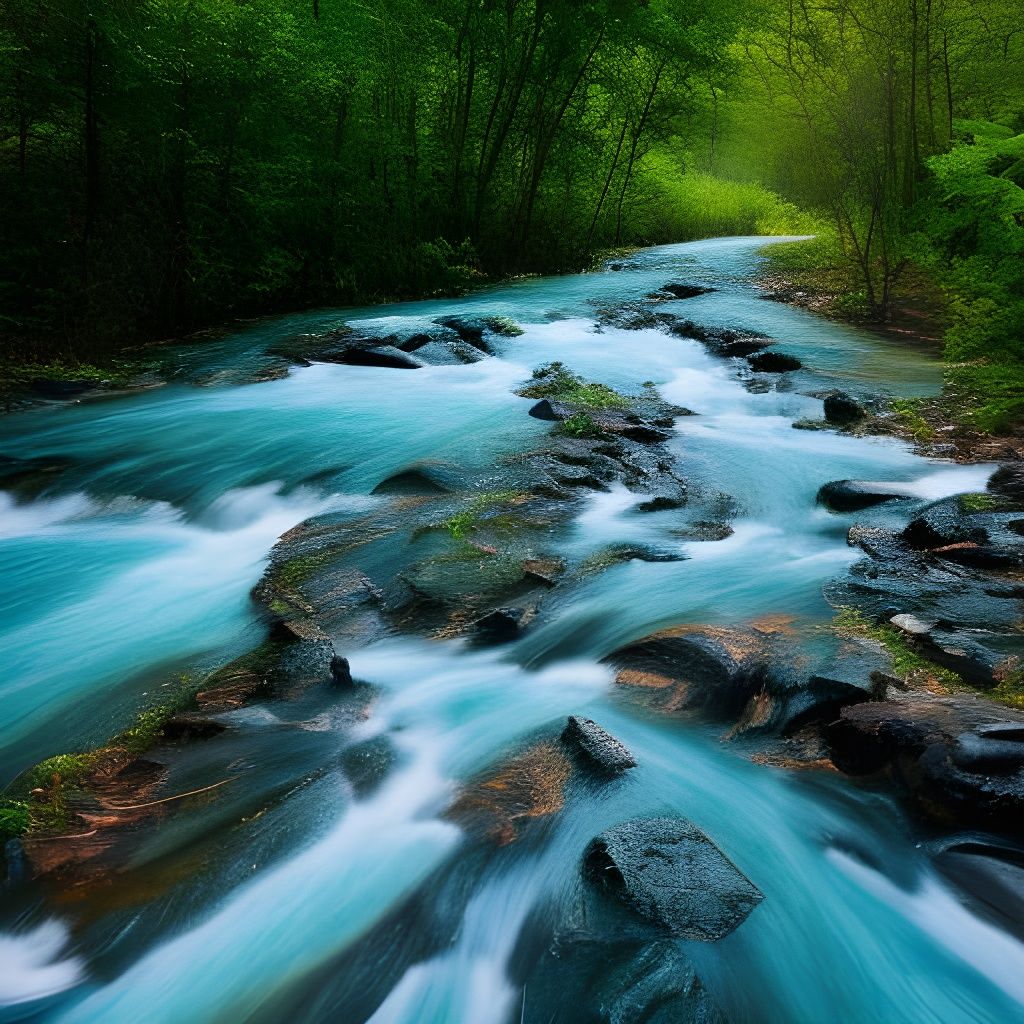 Beautiful River - AI Generated Artwork - NightCafe Creator