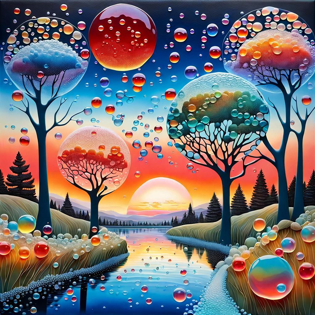Jelly Bubbles / Landscape - AI Generated Artwork - NightCafe Creator