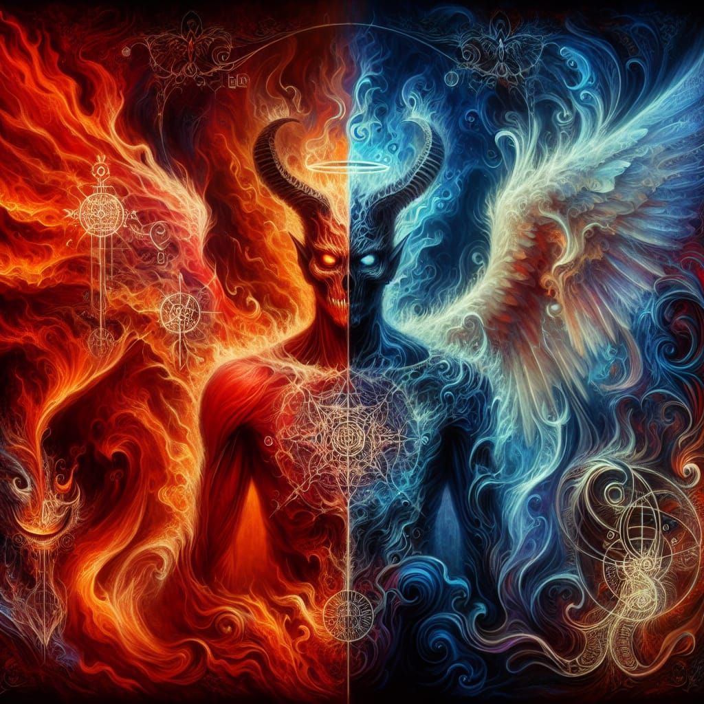 A Demon Turns Into An Angel By Way of Alchemy - AI Generated Artwork ...