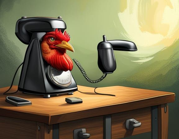 There's a secret spy chicken hiding in my wife's telephone. - AI ...
