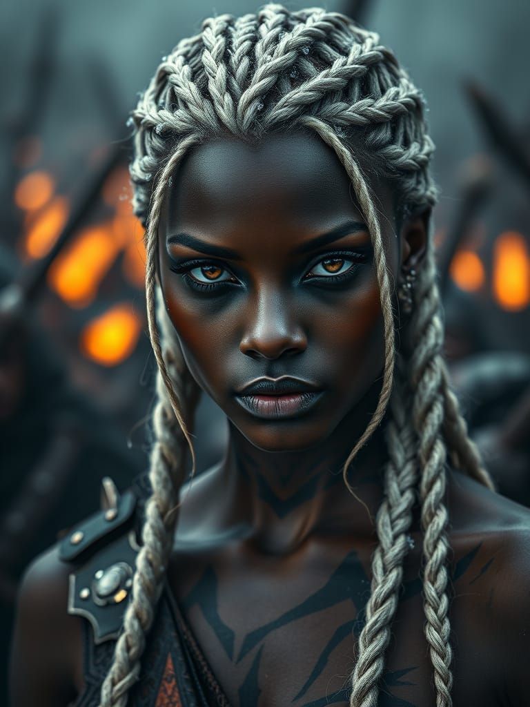 Я серьёзно... - Fearless Warrior in Epic Battle Backdrop