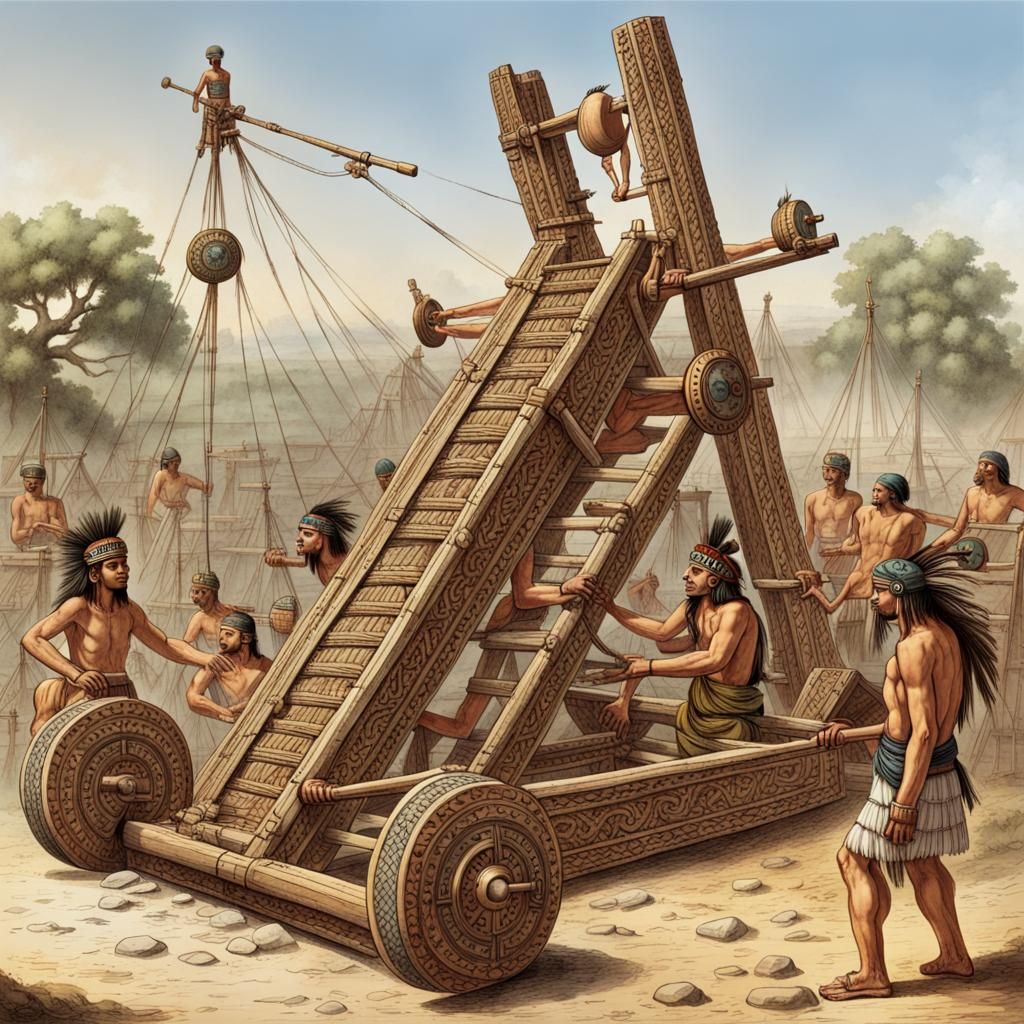 Aztec Catapult - AI Generated Artwork - NightCafe Creator