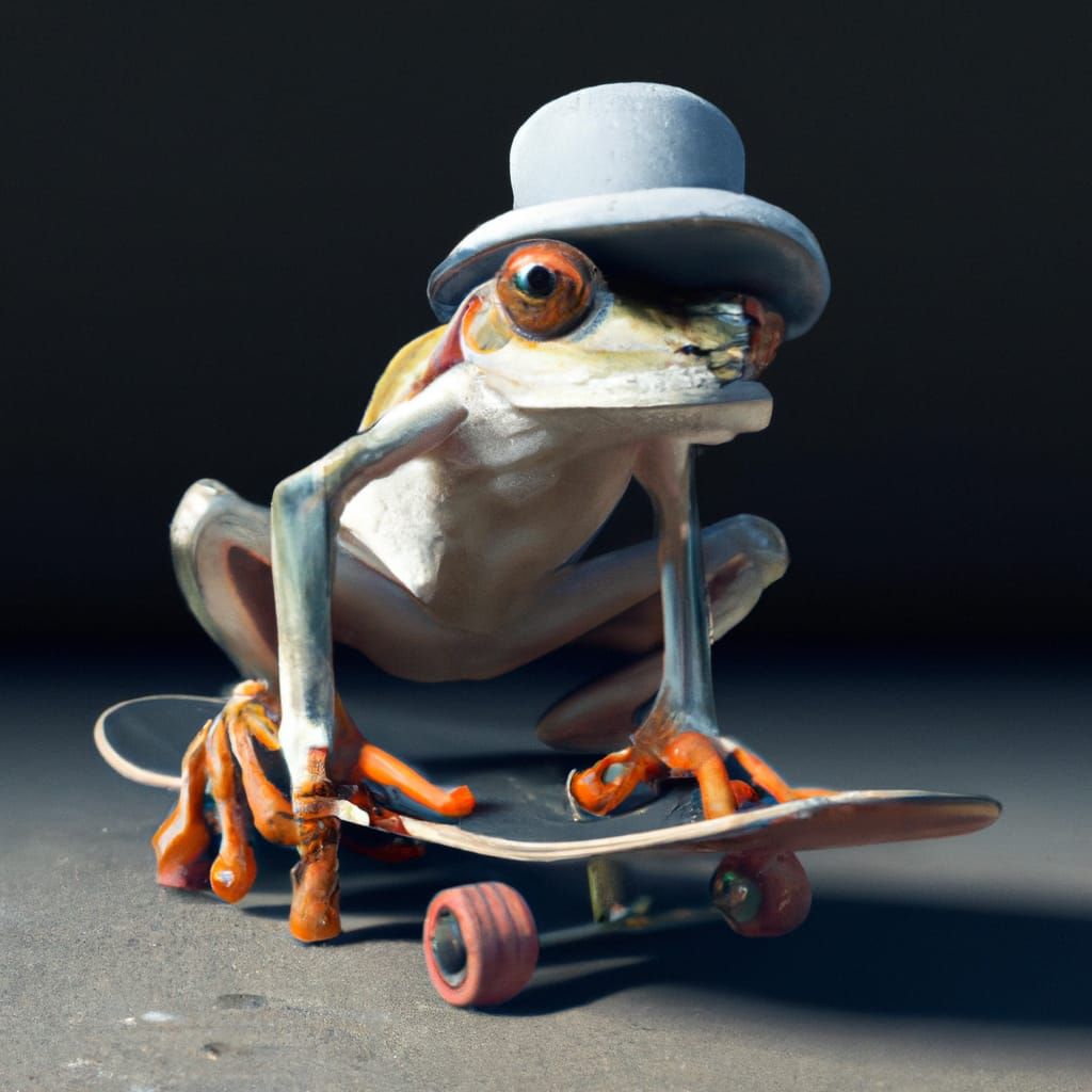 Dapper Skater Frog - AI Generated Artwork - NightCafe Creator