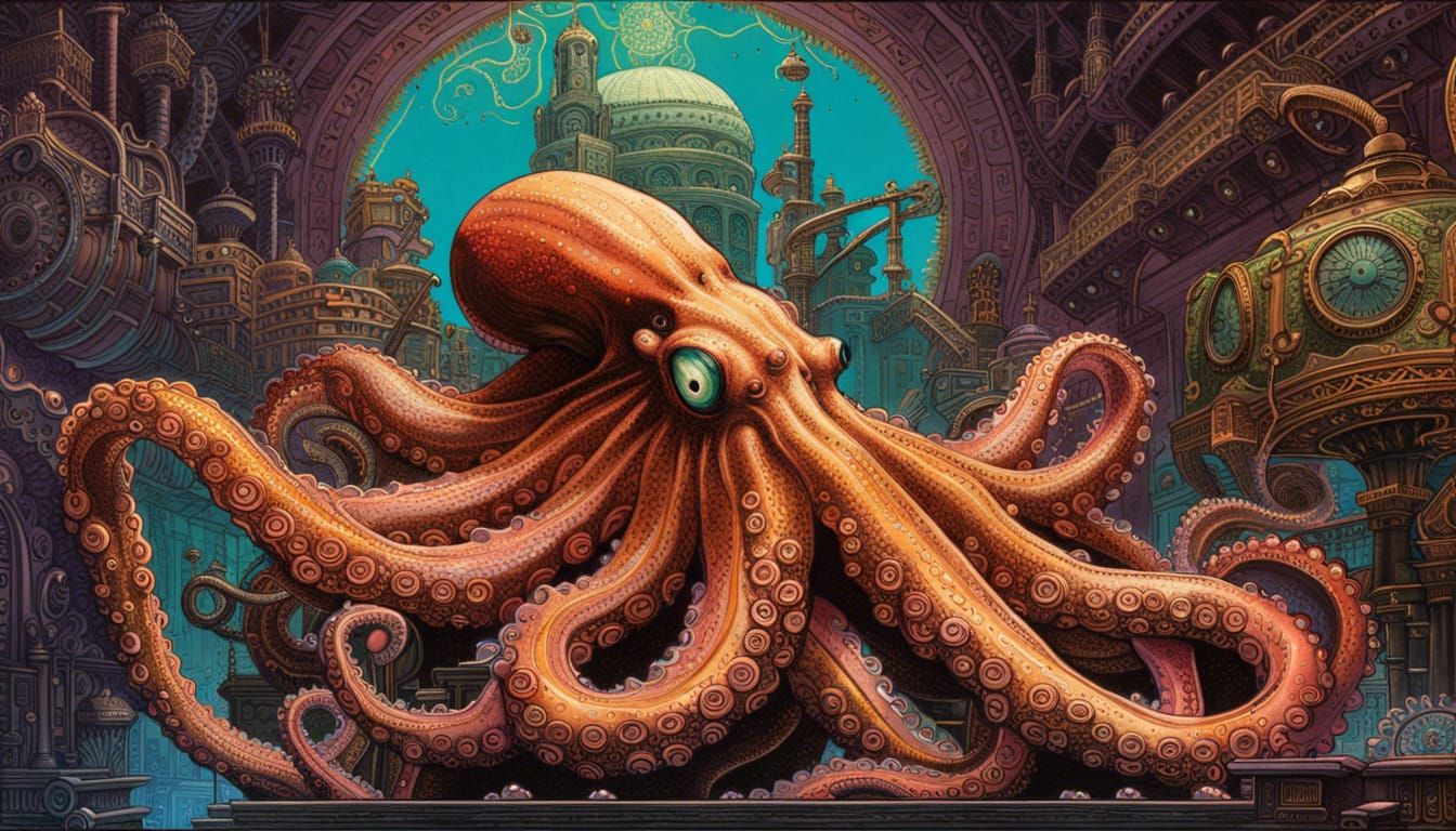 Epic Octopus - AI Generated Artwork - NightCafe Creator