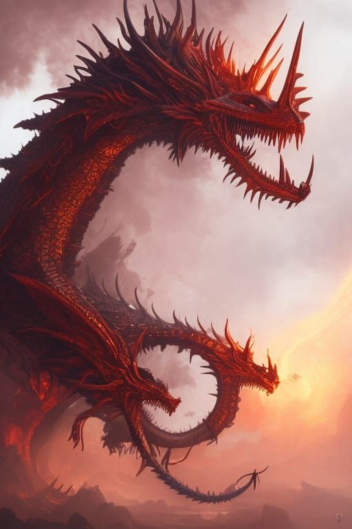 Red Dragons 🐉 - AI Generated Artwork - NightCafe Creator