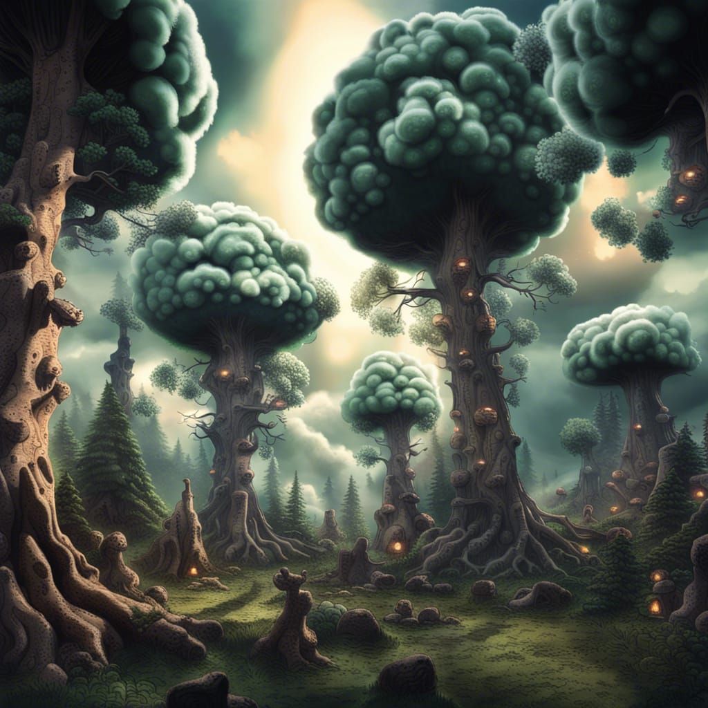 atomic bomb forest - AI Generated Artwork - NightCafe Creator