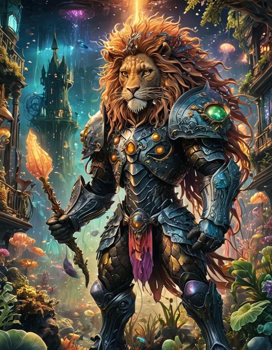 epic artwork of a fairy kingdom in a mystical underwater world, lively ...