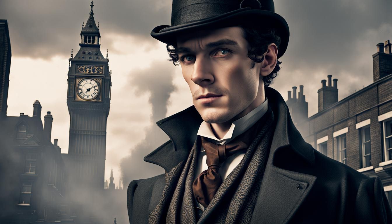 sherlock holmes character, sherlock hat and pipe super detailed ...