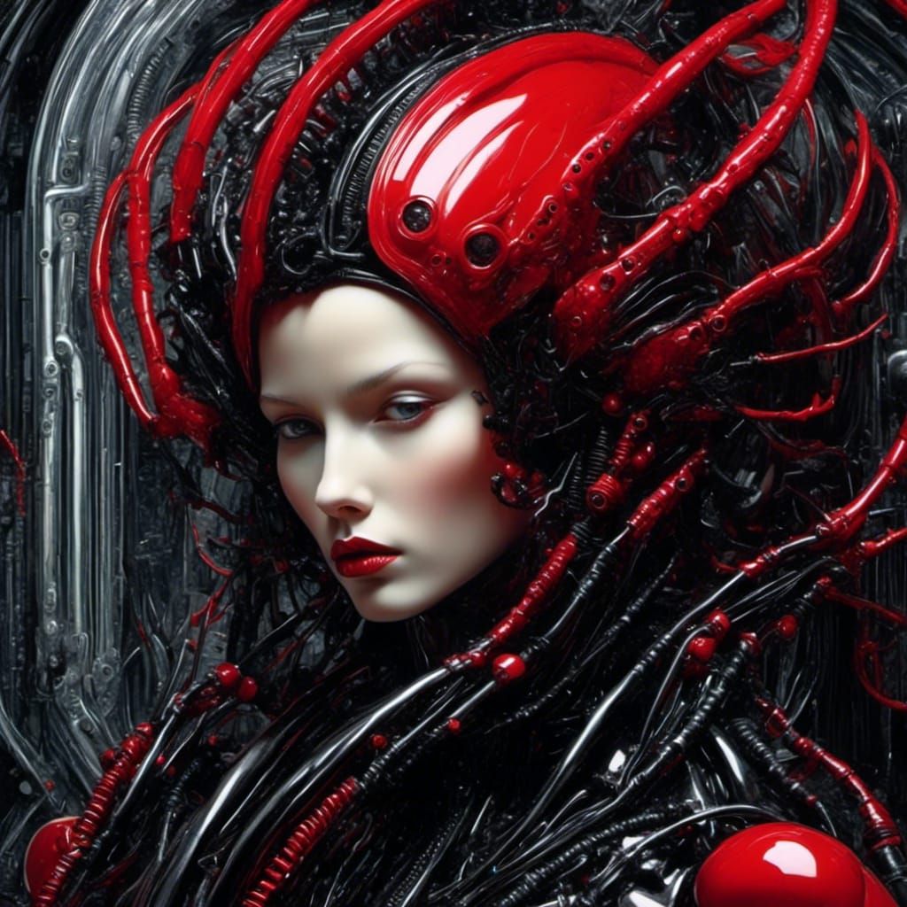 Alien-woman portrait - AI Generated Artwork - NightCafe Creator