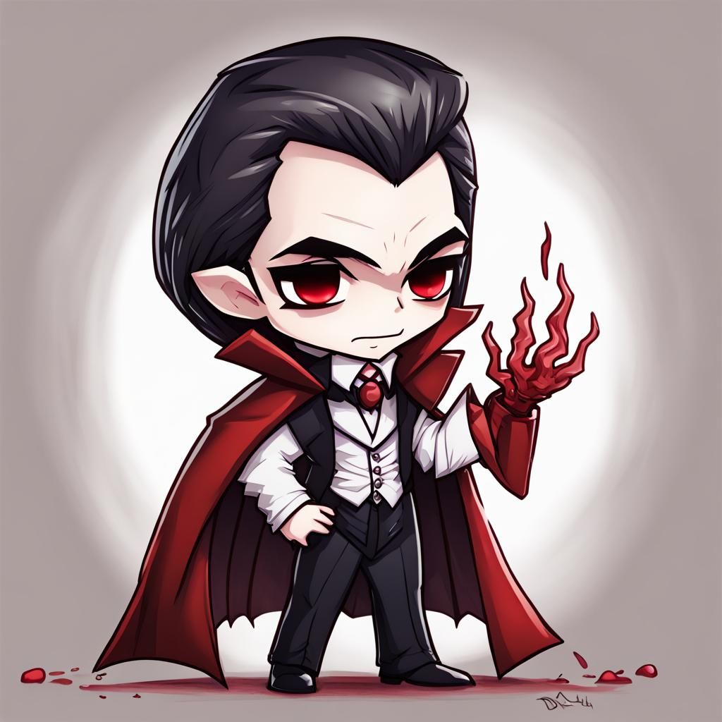 Chibi art dracula - AI Generated Artwork - NightCafe Creator