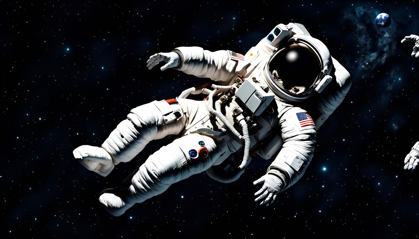 A dead astronaut floating around in space. - AI Generated Artwork ...