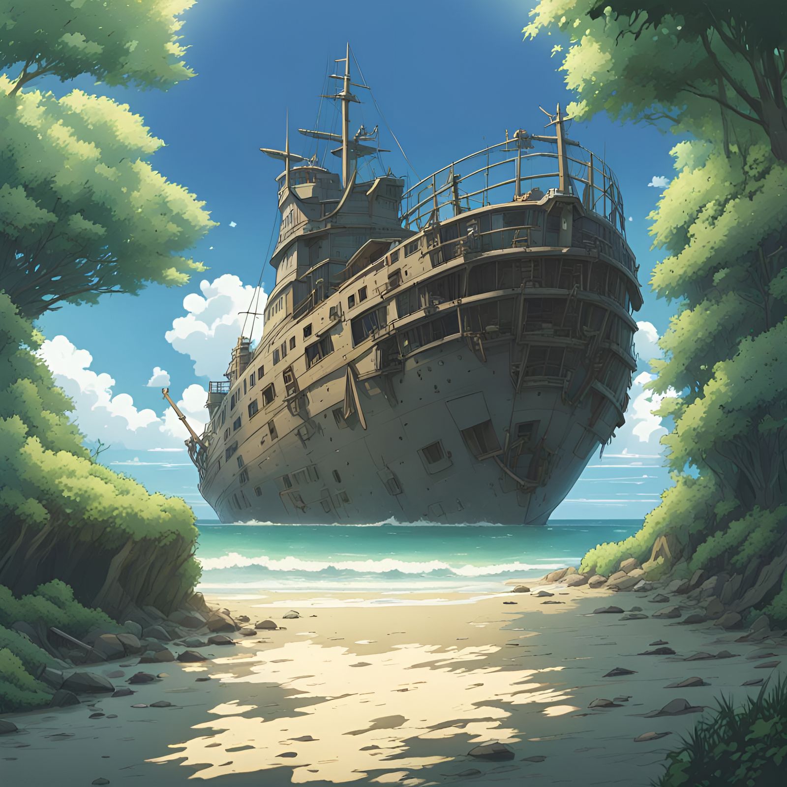 A broken ship animation - AI Generated Artwork - NightCafe Creator