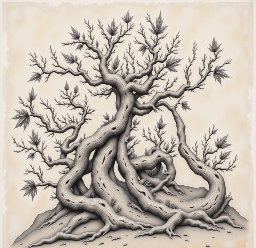 Abstract Composition: Zero, Zip, Zilch, Nada - AI Art