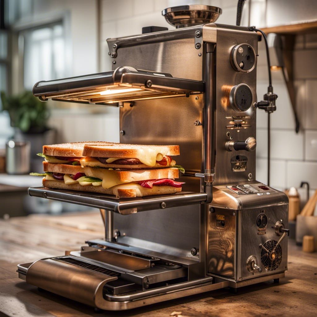Perfect toasted sandwich making machine - AI Generated Artwork ...