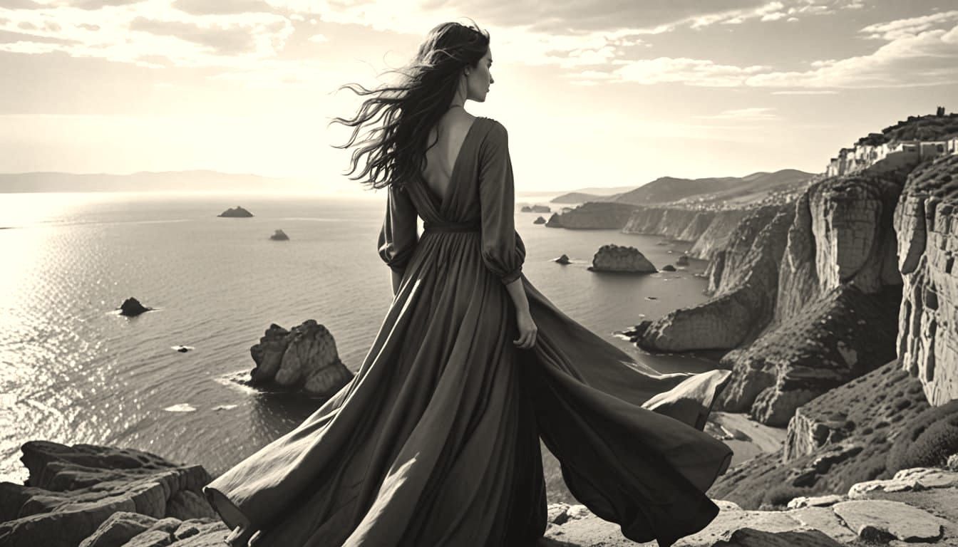 A Siren at a Cliff in Aegean Sea,