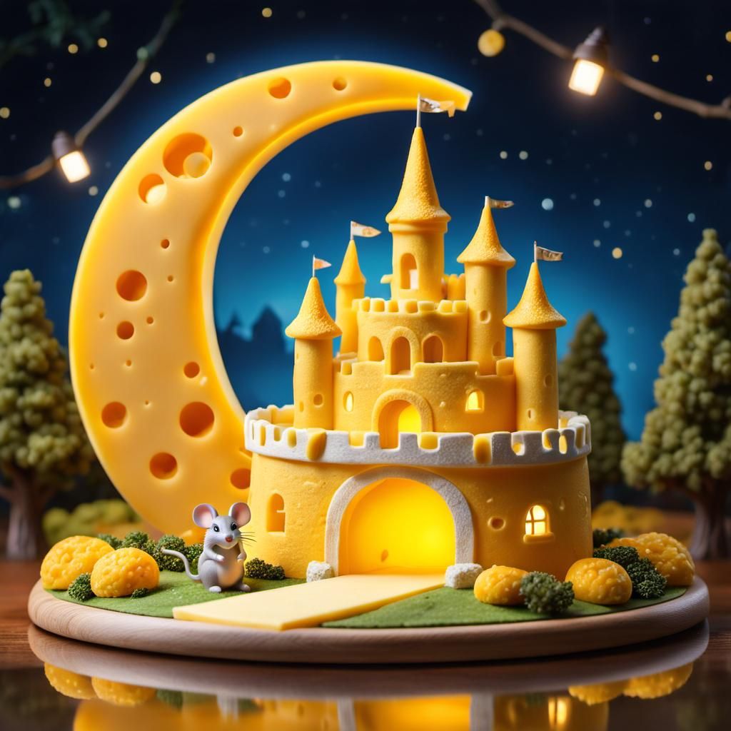 The Little Mouse' Cheese Castle - AI Generated Artwork - NightCafe Creator