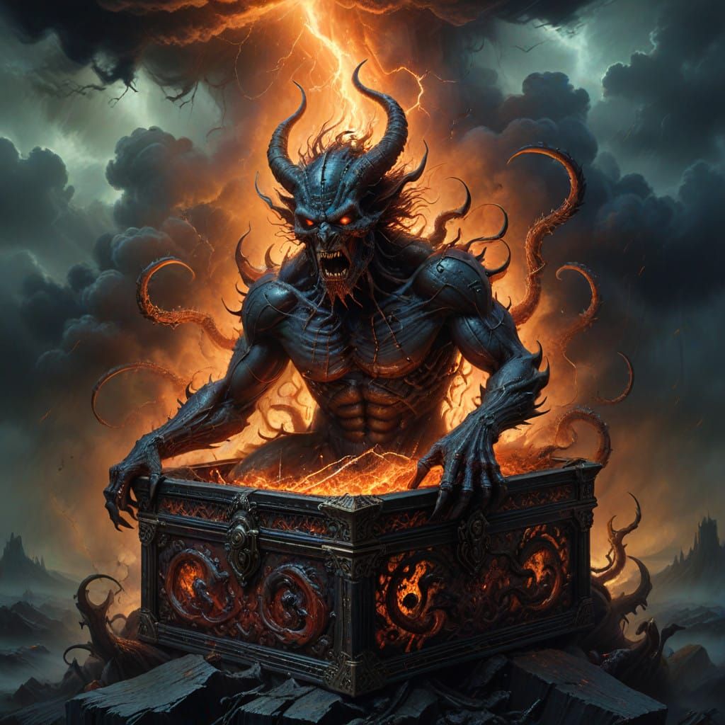 A vivid and haunting, hyperrealistic, hyper-detailed Ink and oil ...