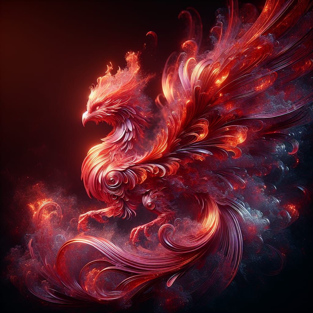 Metallic Phoenix - AI Generated Artwork - NightCafe Creator