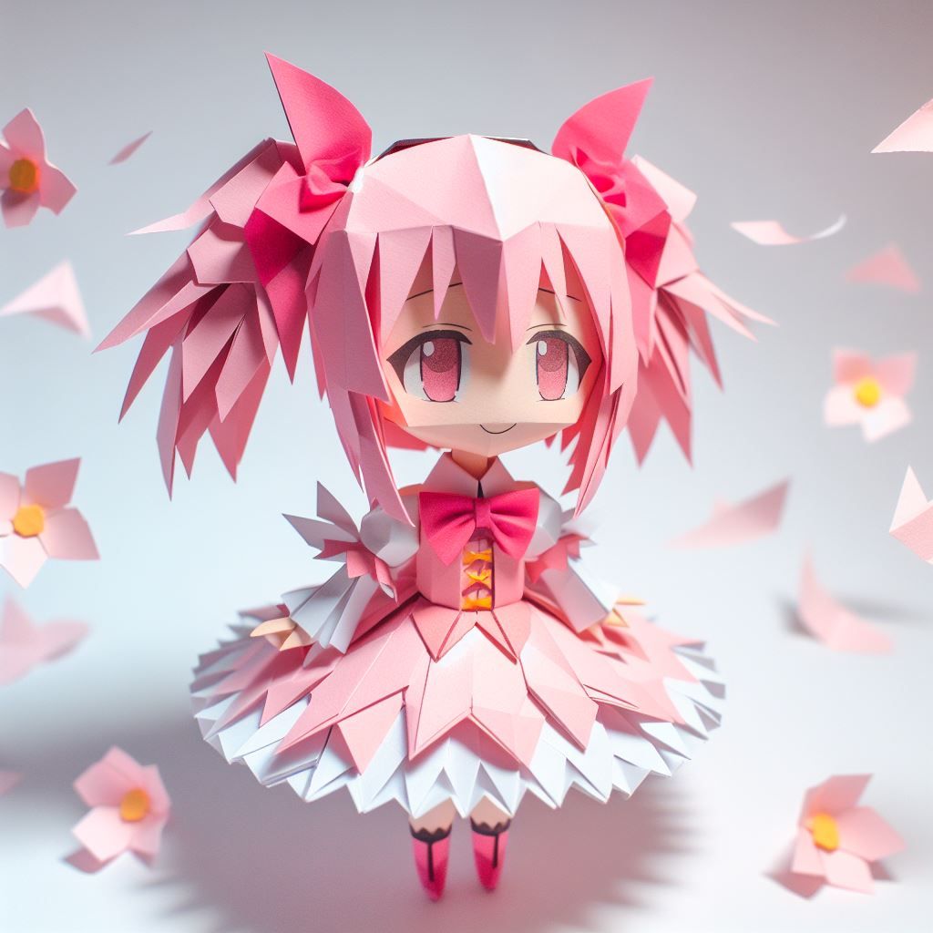 madoka papercraft - AI Generated Artwork - NightCafe Creator