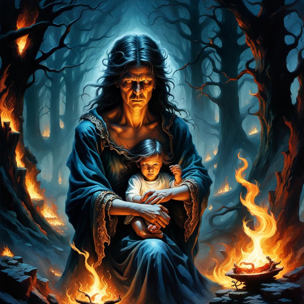 Horrormother with her crude - AI Generated Artwork - NightCafe Creator