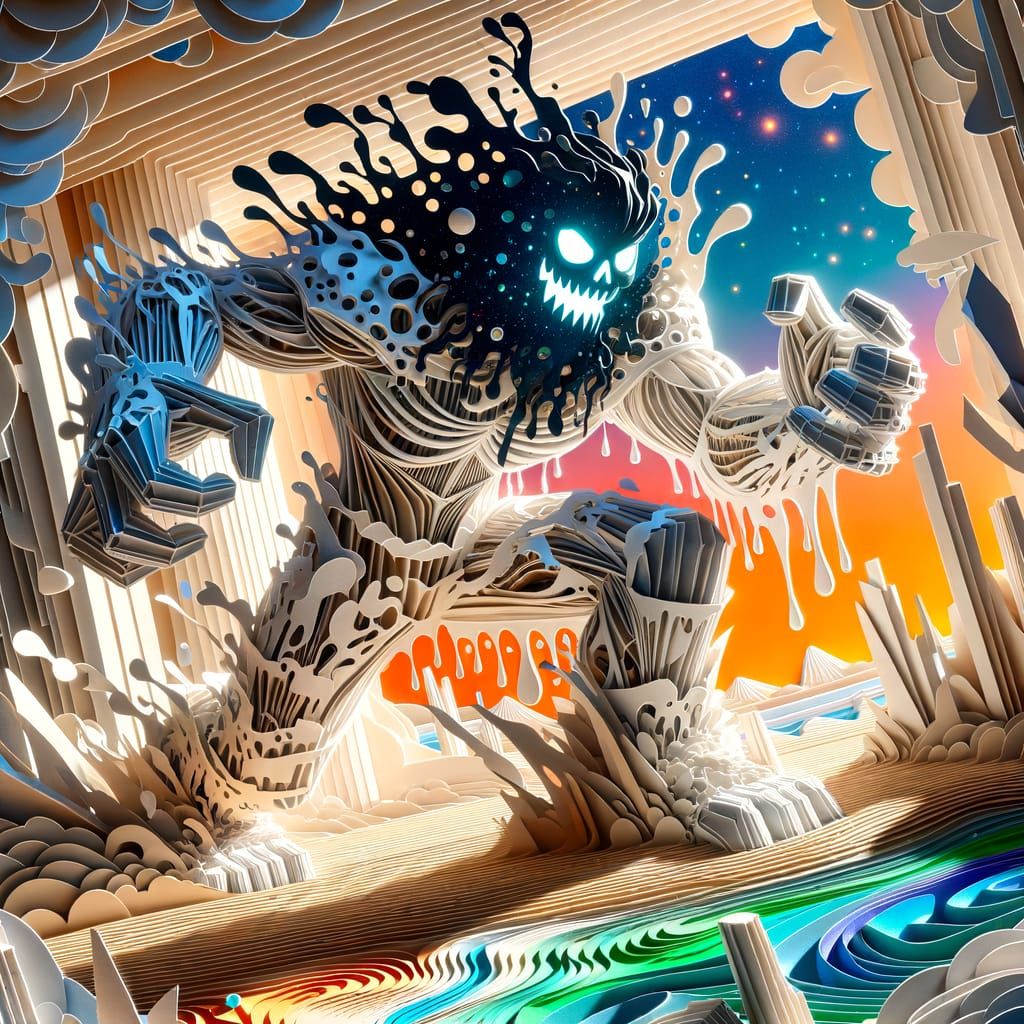 Papercraft monster - AI Generated Artwork - NightCafe Creator