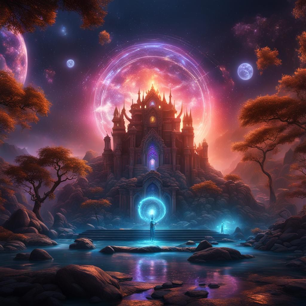 Interstellar temple - AI Generated Artwork - NightCafe Creator