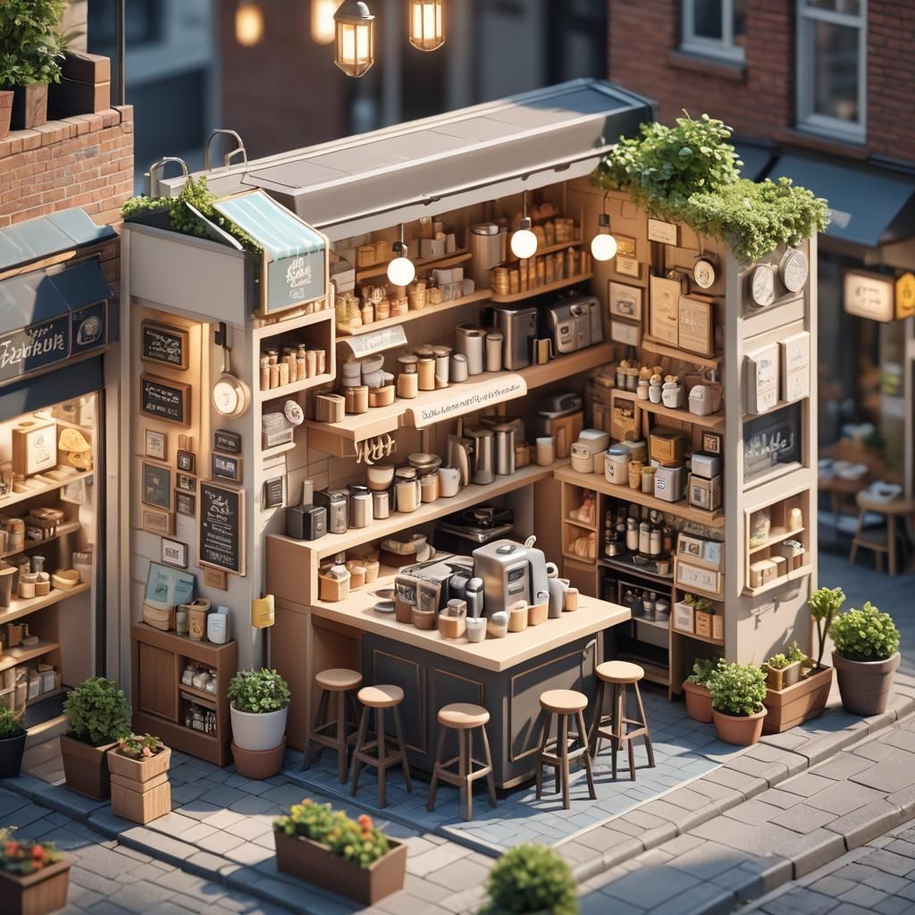 Coffee shop - AI Generated Artwork - NightCafe Creator