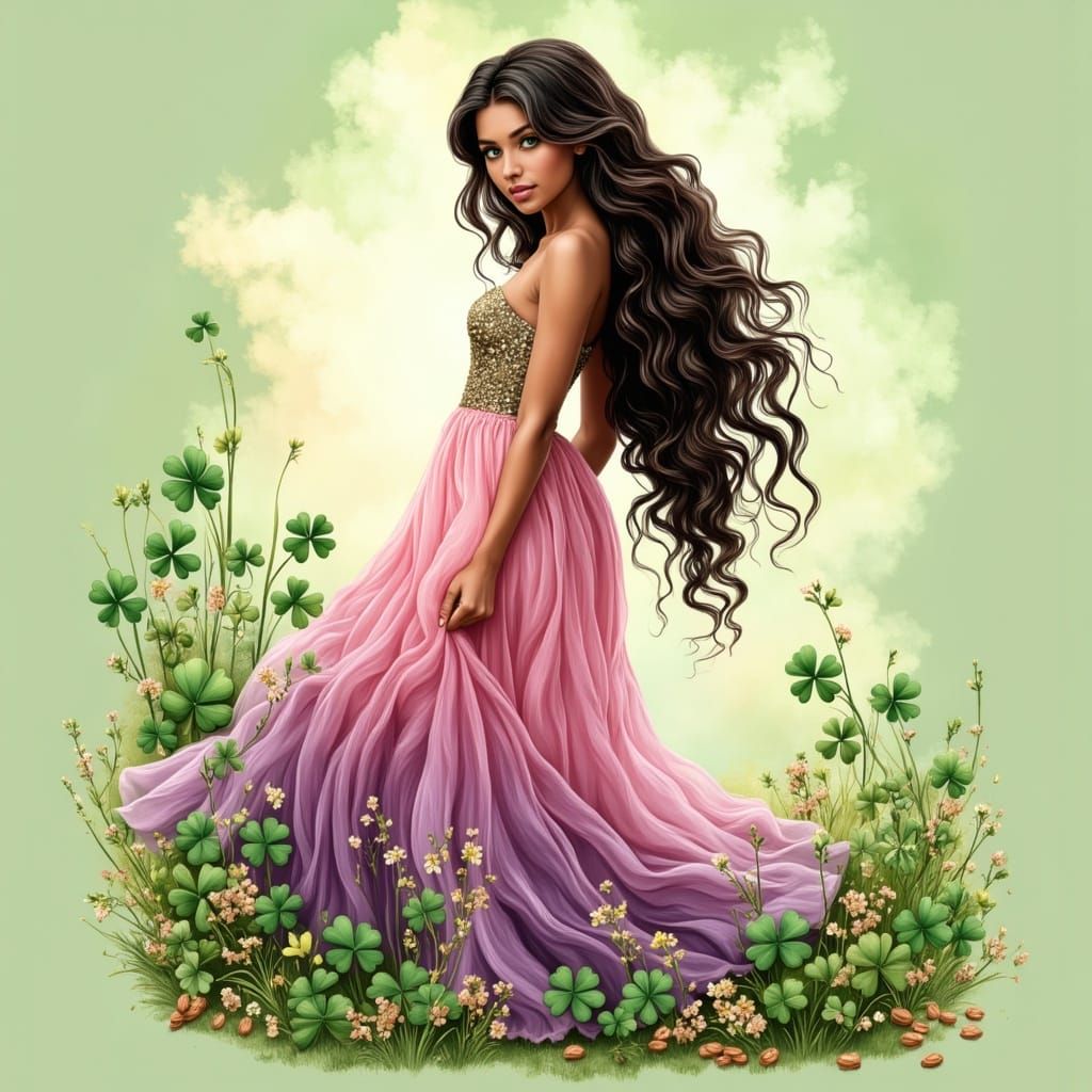 Create a Close up Clean Oil Ink Airbrush Isolated Beautiful Woman, Full ...