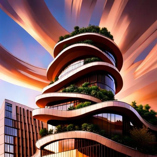 More trees on building. Epic Sky. "Epic Stunning Enigmatic Architecture ...