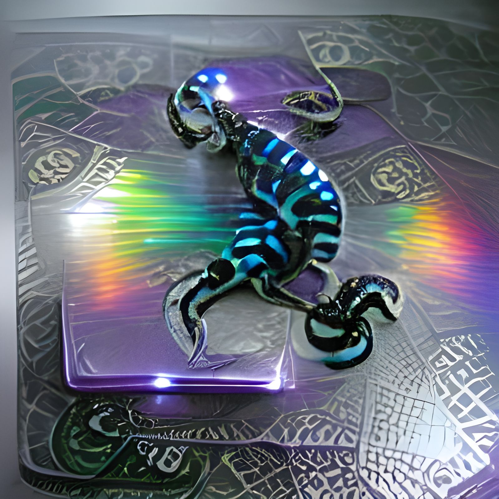 Amulet holographic Scorpio - AI Generated Artwork - NightCafe Creator