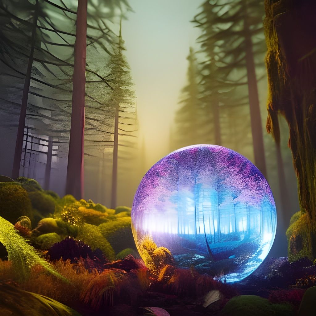 Forest orb sphere- Daily challenge #214 - NightCafe