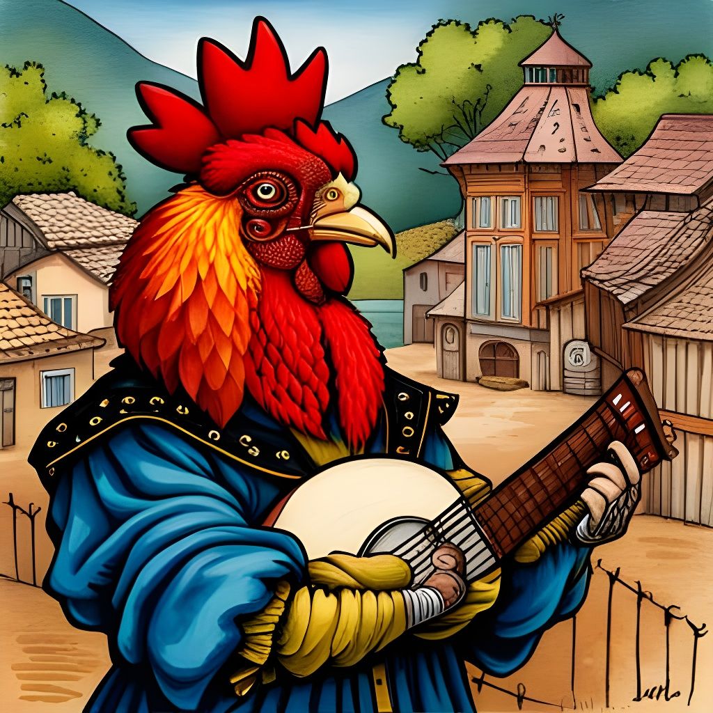 Bard rooster - AI Generated Artwork - NightCafe Creator