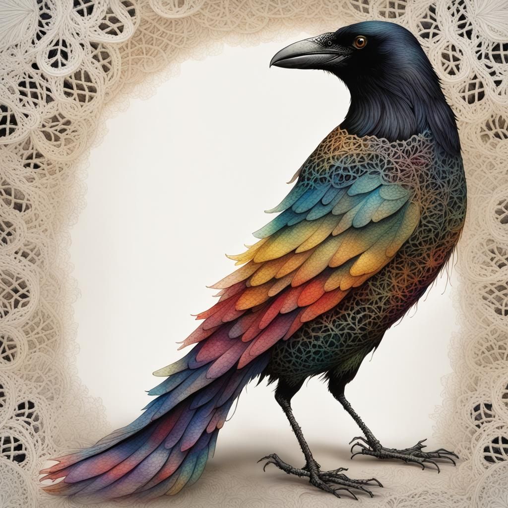 LACEY THE CROW 8 - AI Generated Artwork - NightCafe Creator