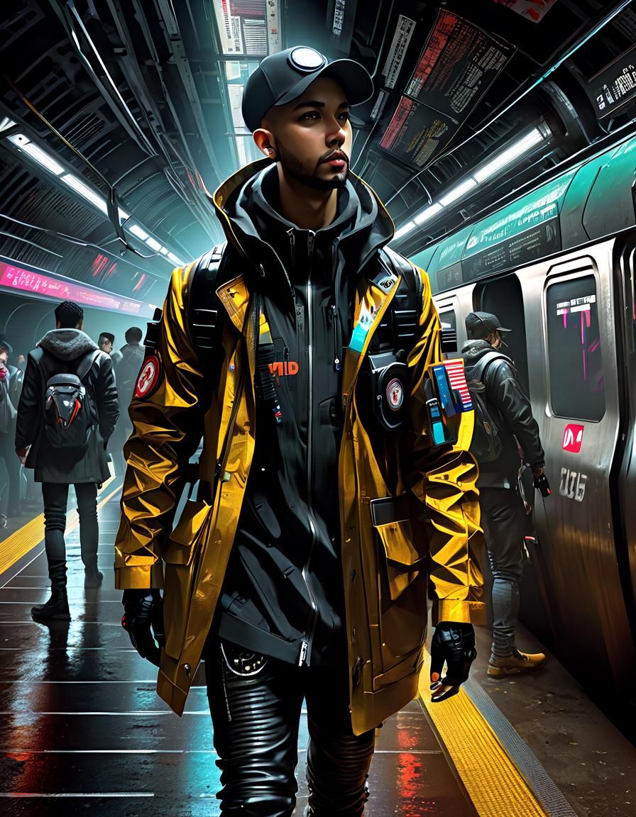Walking in the Cyberpunk Underground Subway Station (CherryPickerXL ...